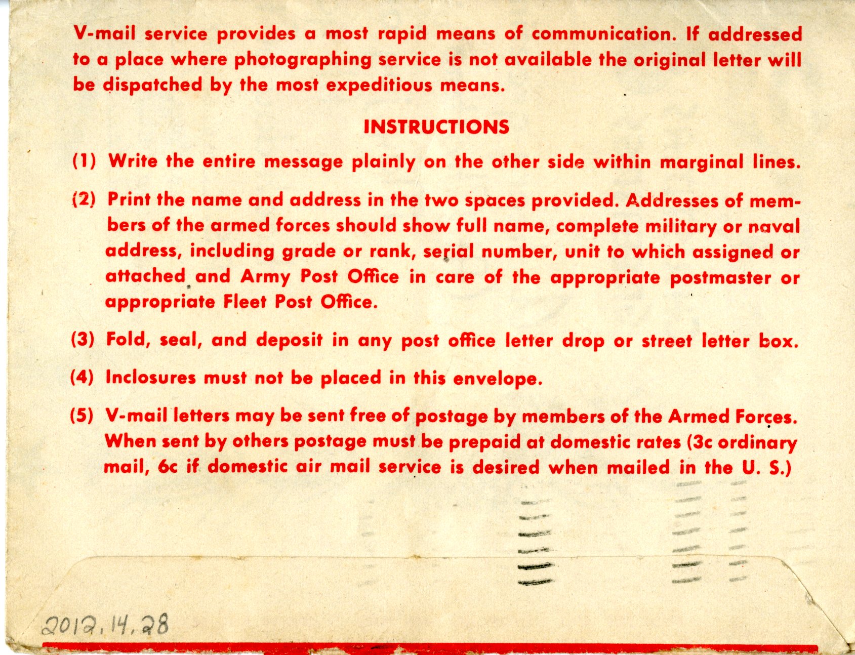 Kalamazoo Valley Museum - Snail Mail to the Rescue: V-Mail During WWII
